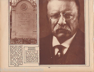 President Theodore Roosevelt Death Grave WWI 1920s News Photo Poster P – Ephemera Finds