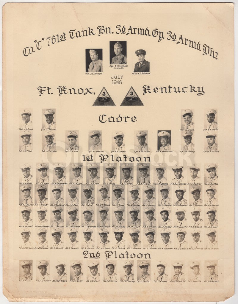 Black Panthers 761st Tank Battalion African American Soldiers Army Pho ...