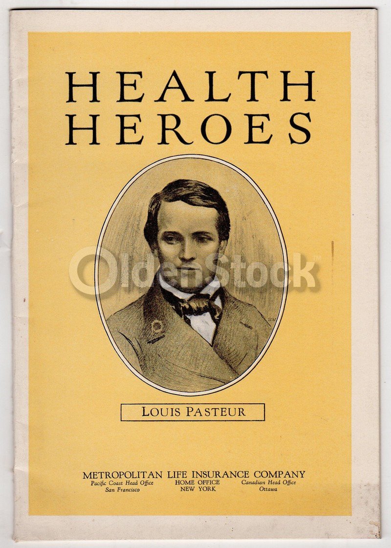 Louis Pasteur French Microbiologist Antique Graphic History Booklet 19 ...