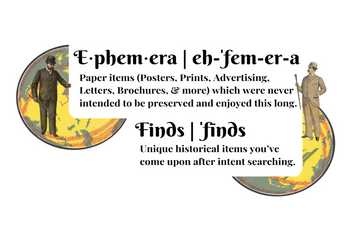 Ephemera Finds - Antiques and Vintage Collectible Ephemera for sale