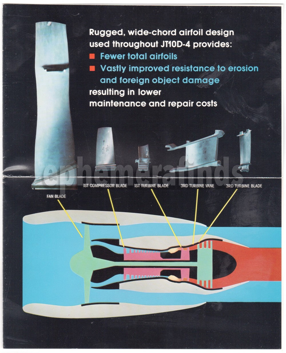 Pratt & Whitney PW2000 JT10D Aircraft Jet Engine Aviation Advertising ...