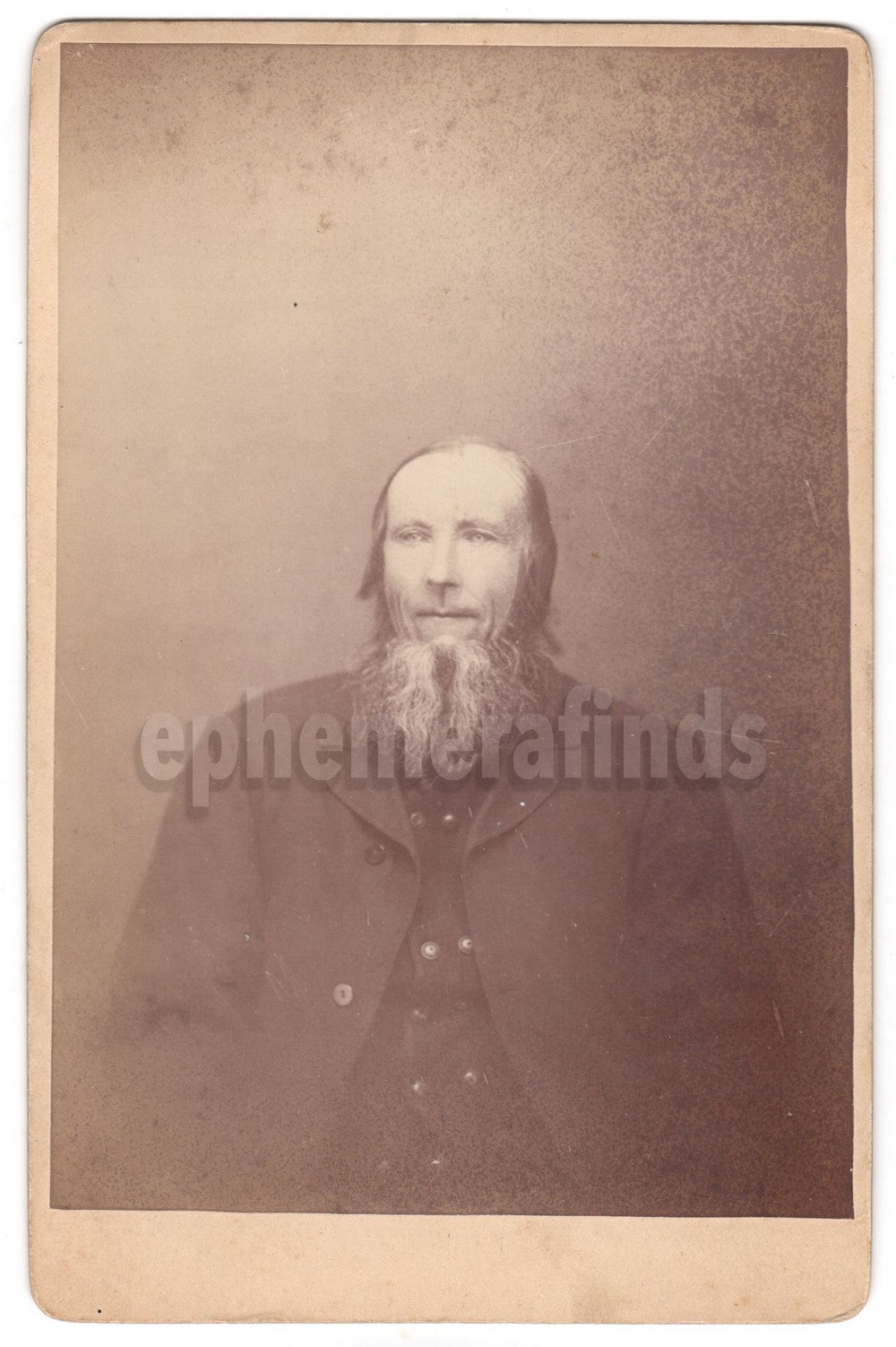 Toothless Mennonite Man with Great Beard Antique Cabinet Photo ...