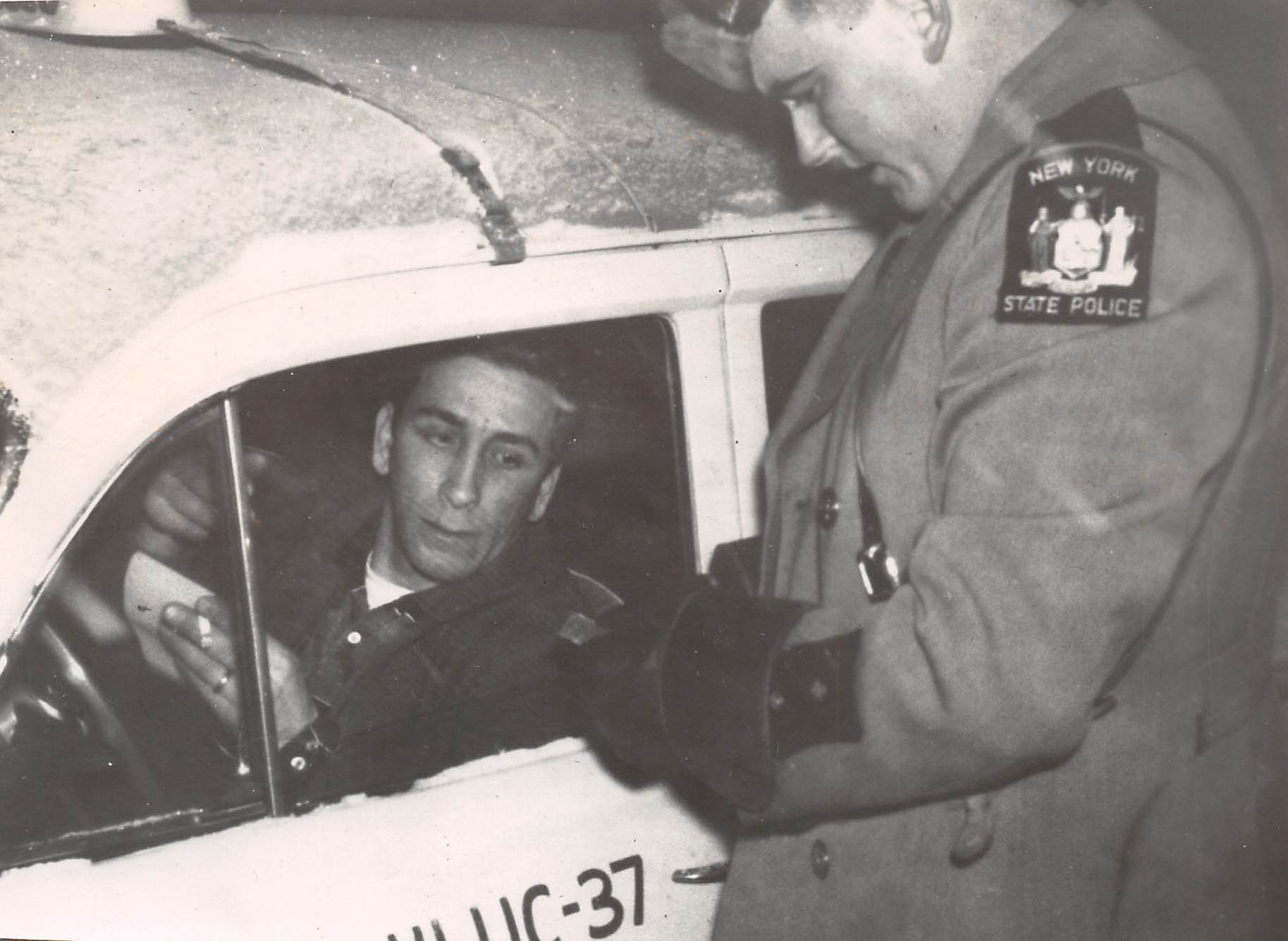 New York State Police Cruiser Traffic Accident Vintage 1940s Law Enfor ...