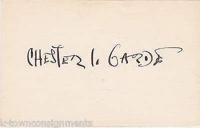 Chester Garde Depression Era Political Cartoonist Autograph Signature ...