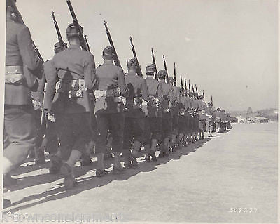 Marching Soldiers Ft McCLELLAN Vintage WWII Military File Photo ...
