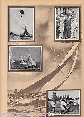 Blimp Sailing & Japan Basketball Olympics 1936 Photo Cards Poster Prin ...