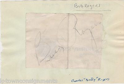 Charles Buddy Rogers Jazz Musician & Stage Actor Vintage Autograph Sig ...