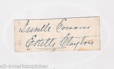 Estelle Clayton Early Broadway Stage Actress Original Autograph Signat ...