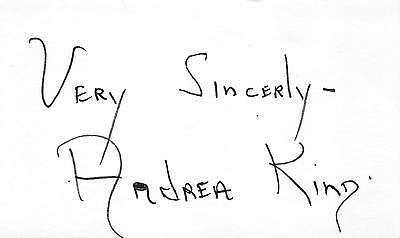 Andrea King 1940s TV & Movie Actress Original Autograph Signature ...