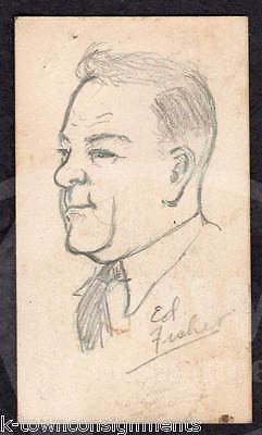 Ed Fisher Pennsylvania Railroad Man Original Jack Bryan Pencil Sketch ...