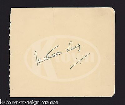 Matheson Lang Shakespearean Theatre Actor Vintage Autograph Signature ...