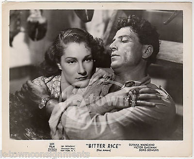 Silvana Mangano Victor Gassman Bitter Rice Movie Actors Vintage Studio ...