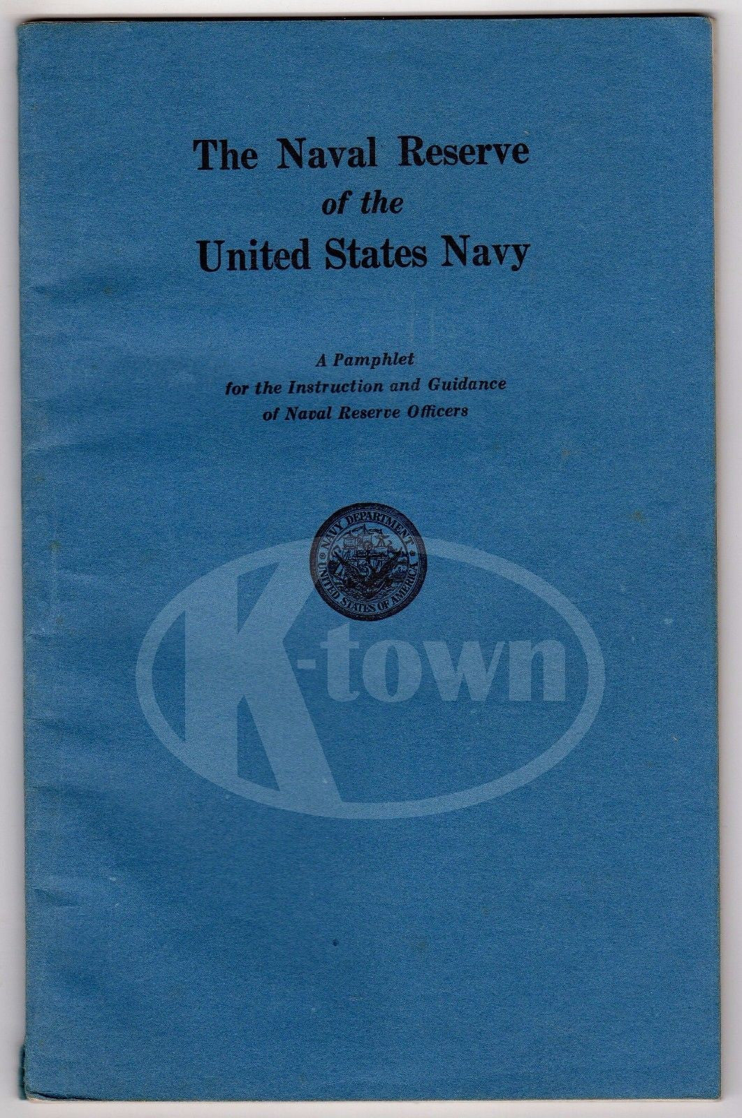 United States Naval Reserve Officers Guide Booklet Vintage WWII Milita ...