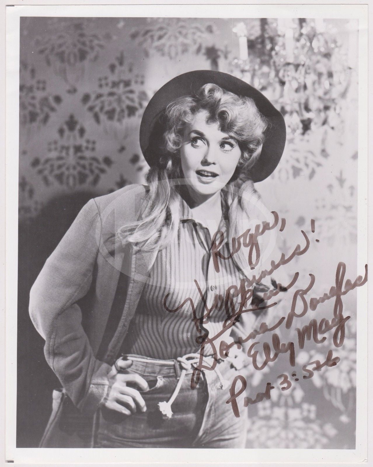 Donna Douglas Elly May Hillbillies TV Actress Vintage Autograph Signed ...