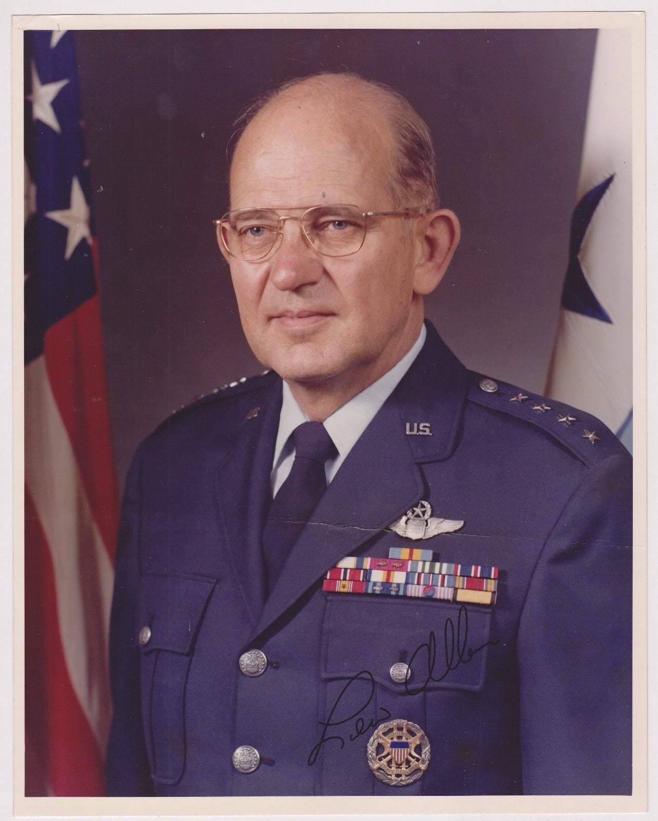 General Lew Alien 4 Star Air Force Chief of Staff Original Autographed ...