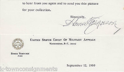 Homer Ferguson Michigan Senator Original Political Autograph Signature ...