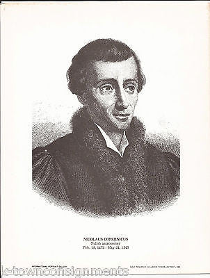Nicolaus Copernicus Astronomer Vintage Portrait Gallery Poster Sketch ...