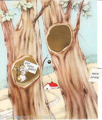 Squirrel Rotating Get Well Soon Message Vintage Pharmaceutical Get Wel ...