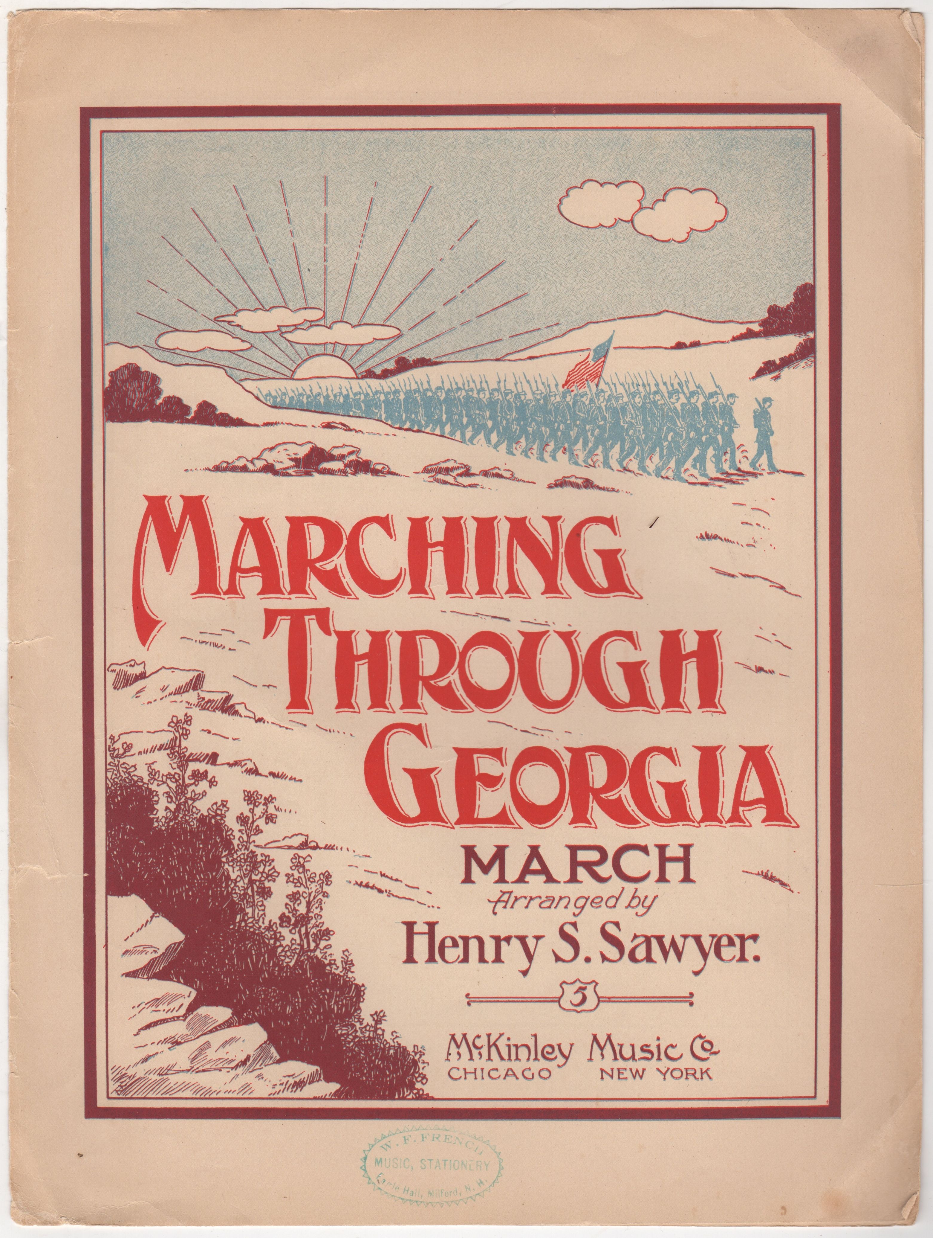 Marching Through Georgia Civil War March Antique Sheet Music 1907 ...