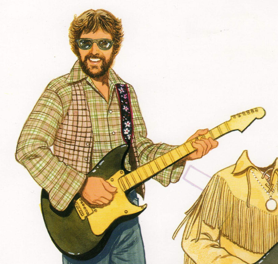 Eric Clapton Rock Music Legend Illustrated Paper Doll Cut-Out Print ...