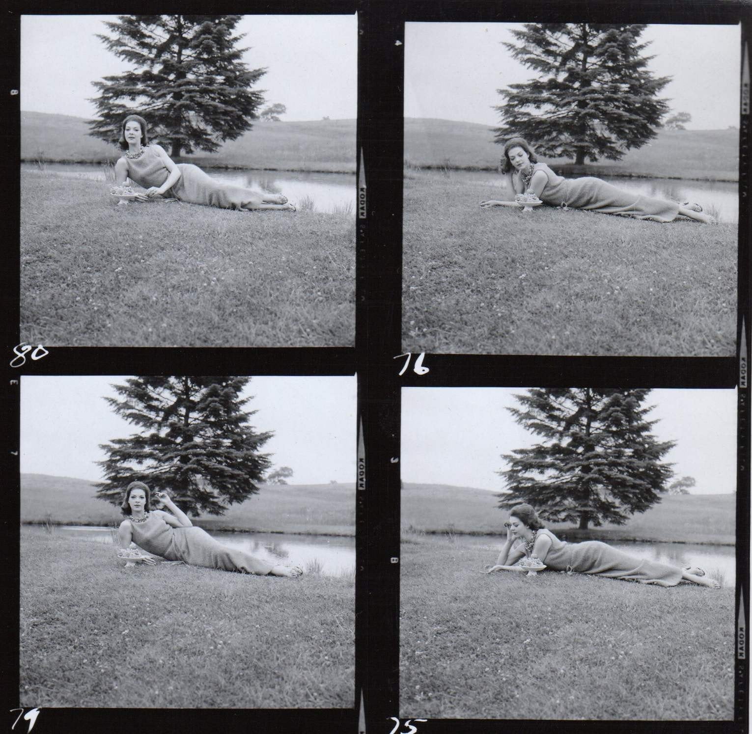 Nancy Westbrook Brunette Fashion Model Vintage Photo Contact Sheet ...