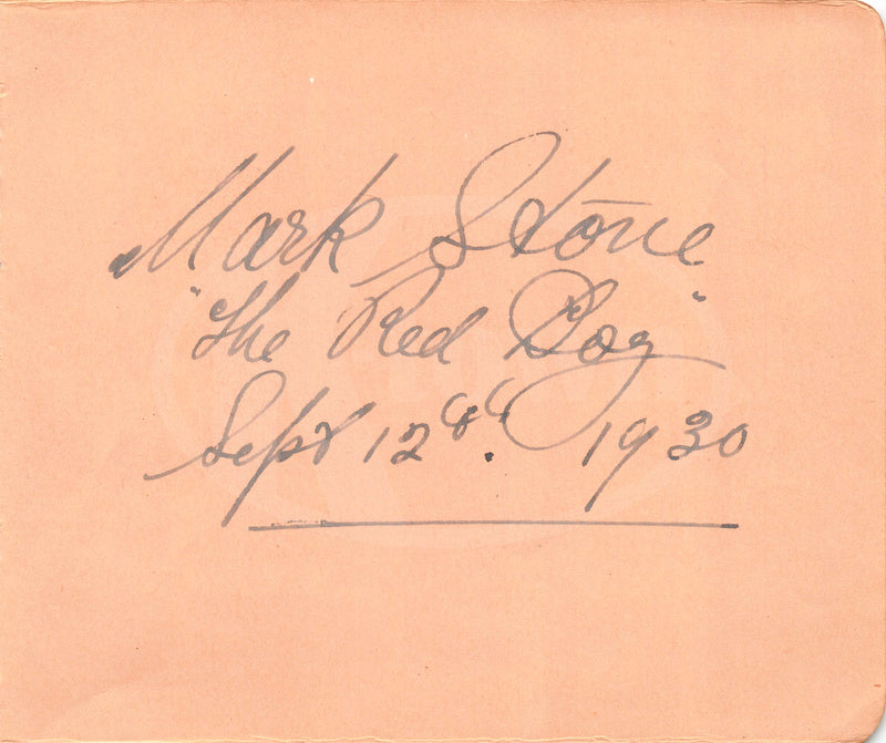 Mark Stone British Stage and Movie Actor Original Autograph SIgnature ...