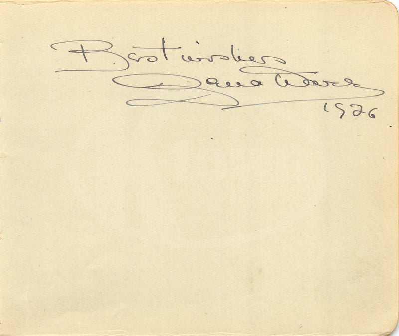 Zena Dare Edwardian Comedy Actress Original Autograph Signature 1926 ...
