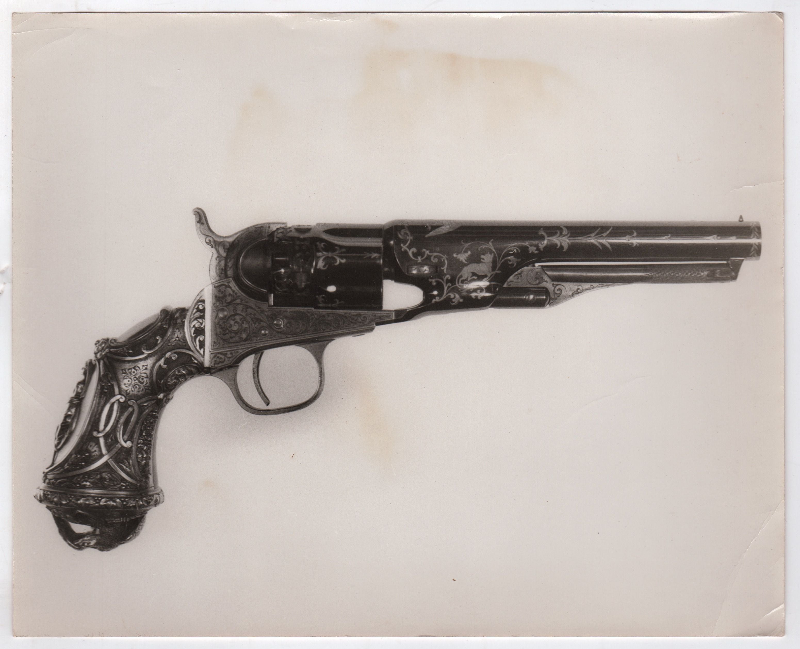 Colt Presentation Revolver Firearm Highly Ornate Vintage Museum Photo ...