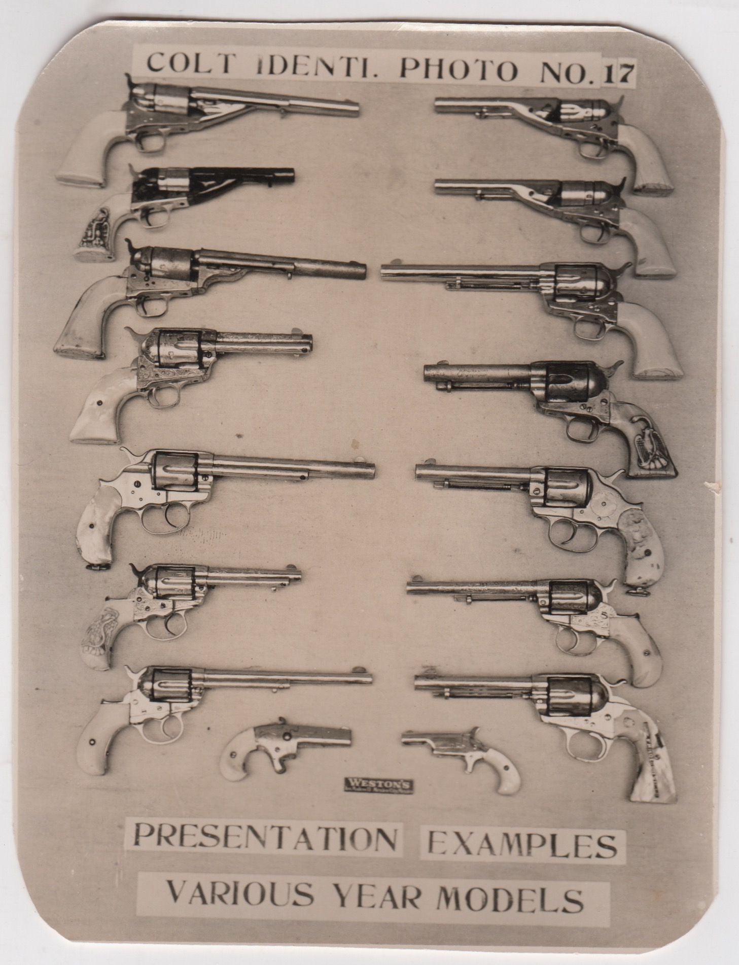 Colt Firearms Presentation Pistols & Revolvers Vintage Museum Photo ...