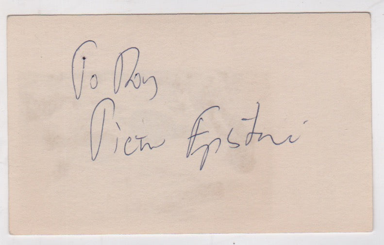 Pierre Epstein Theatre Stage & Movie Actor Vintage Autograph Signed Ca ...