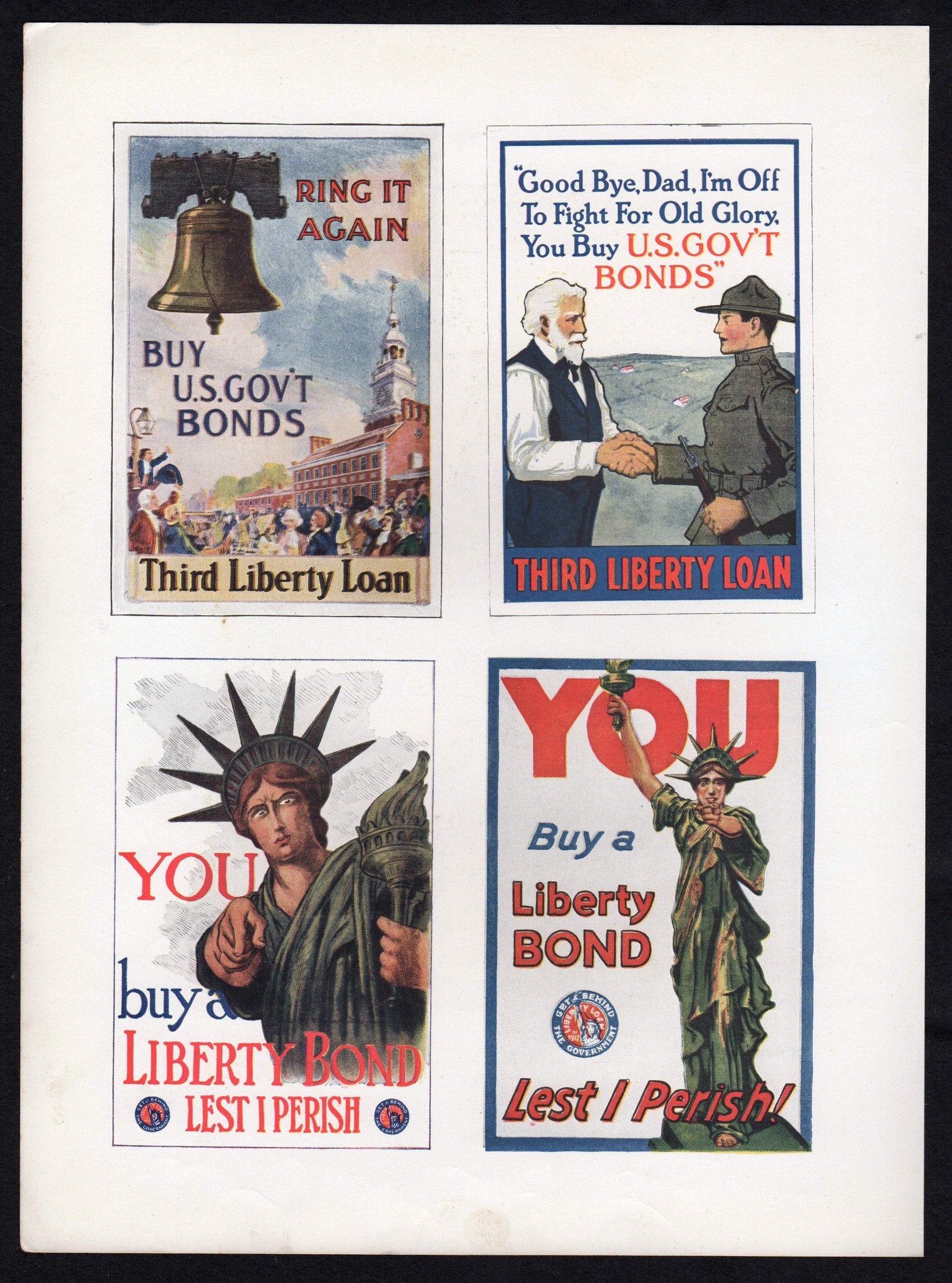 Statue of Liberty Wants You Buy War Bonds WWI Patriotic Posters Print ...