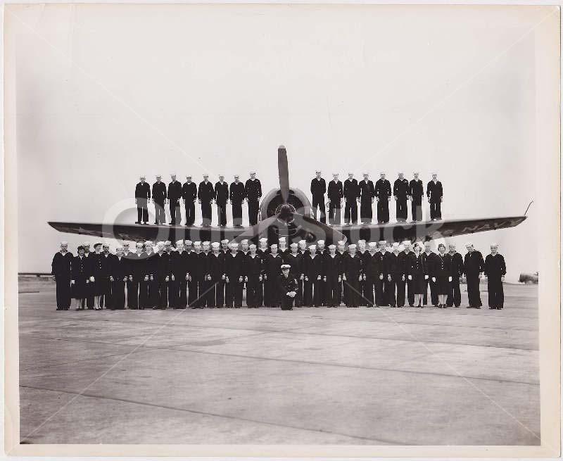 US Navy Air Force Pilots Korean War Fighter Plane Military Photograph ...