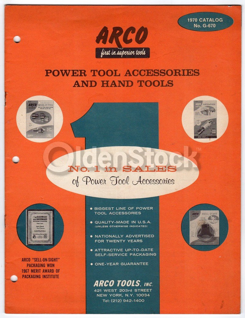 Arco Power Tools New York Vintage 1970s Graphic Advertising Sales Cata ...
