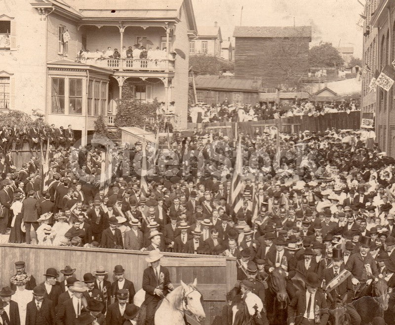 Great Victorian Horse Show Parade Scene Outdoor Shamokin PA Antique Ph ...