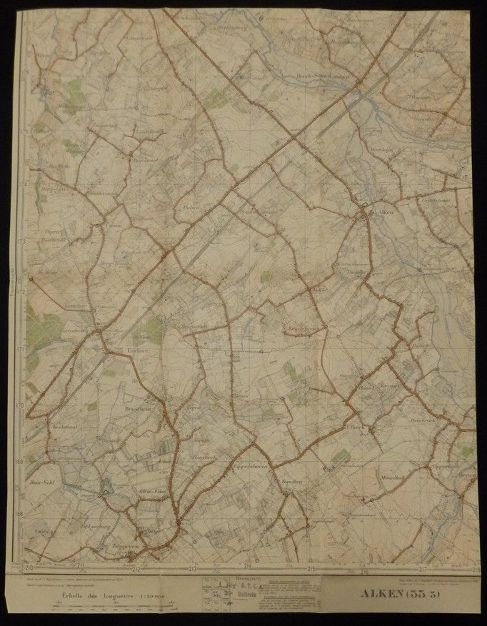Alken Germany Beautiful Color 1930s Military Cartography Field Map ...